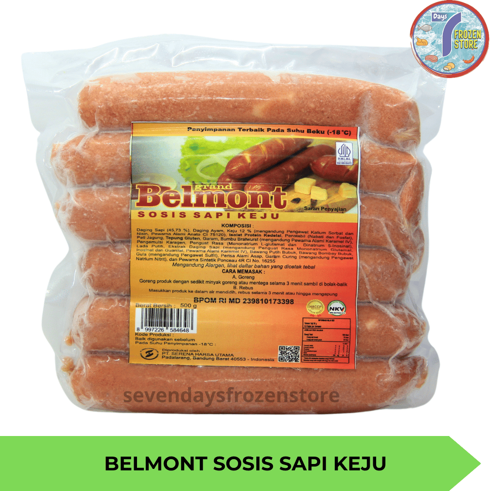 Jual Sosis Sapi Belmont Bratwurst | Sosis Keju | Sosis Black Pepper 500 ...