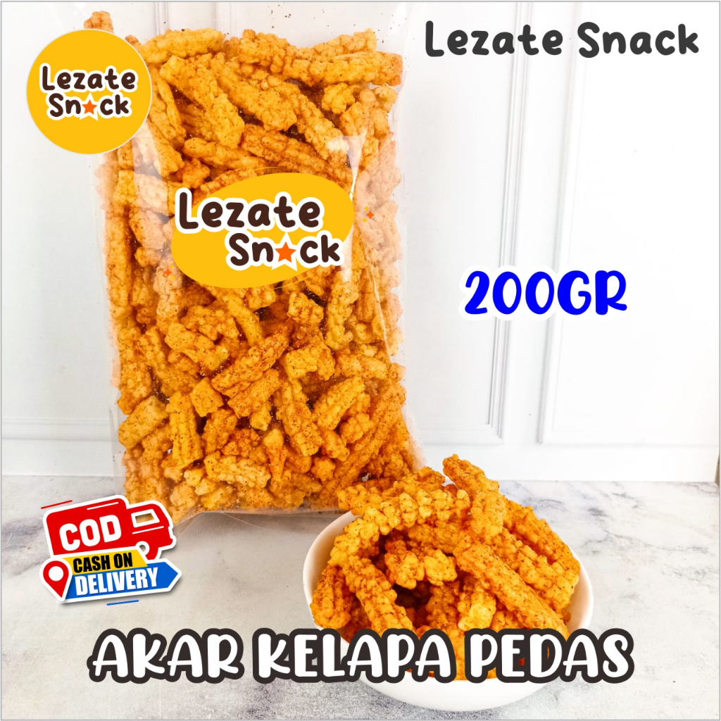 Jual Kerupuk Akar Kelapa Pedas 200GR Murah Enak Gurih / Krupuk Manggar ...