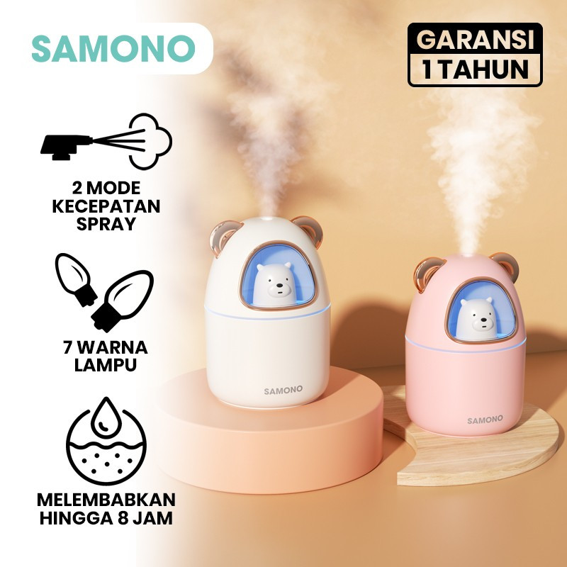 Jual 350ML Mini Air Humidifier Teddy Bear Bisa Tambah Pewangi SW-HU40 ...