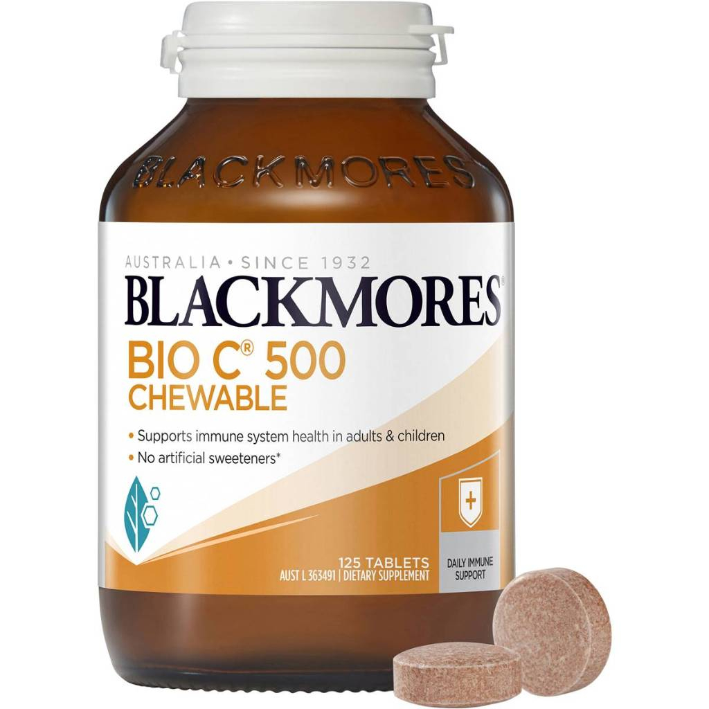 Jual Blackmores Bio C 500mg Chewable Vitamin C Immune - 125 Tablets ...
