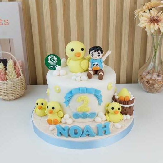 Jual CAKE TEMA BEBEK UK 15CM / KUE ULANG TAHUN CUSTOME | Shopee Indonesia