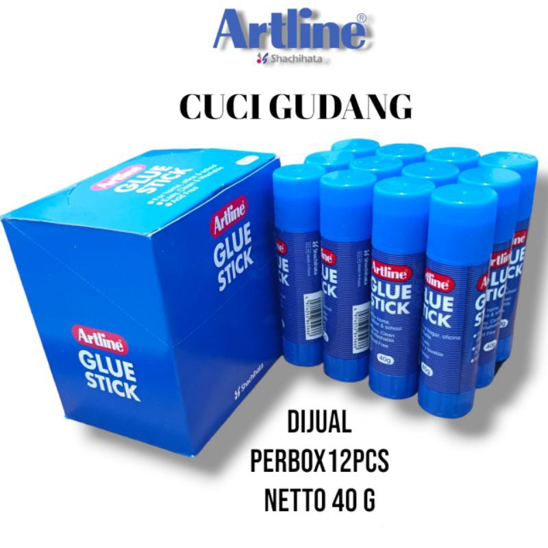 Jual 1 PAK LEM GLUE STICK ARTLINE 40 g/BESAR ISI 12 PCS | Shopee Indonesia