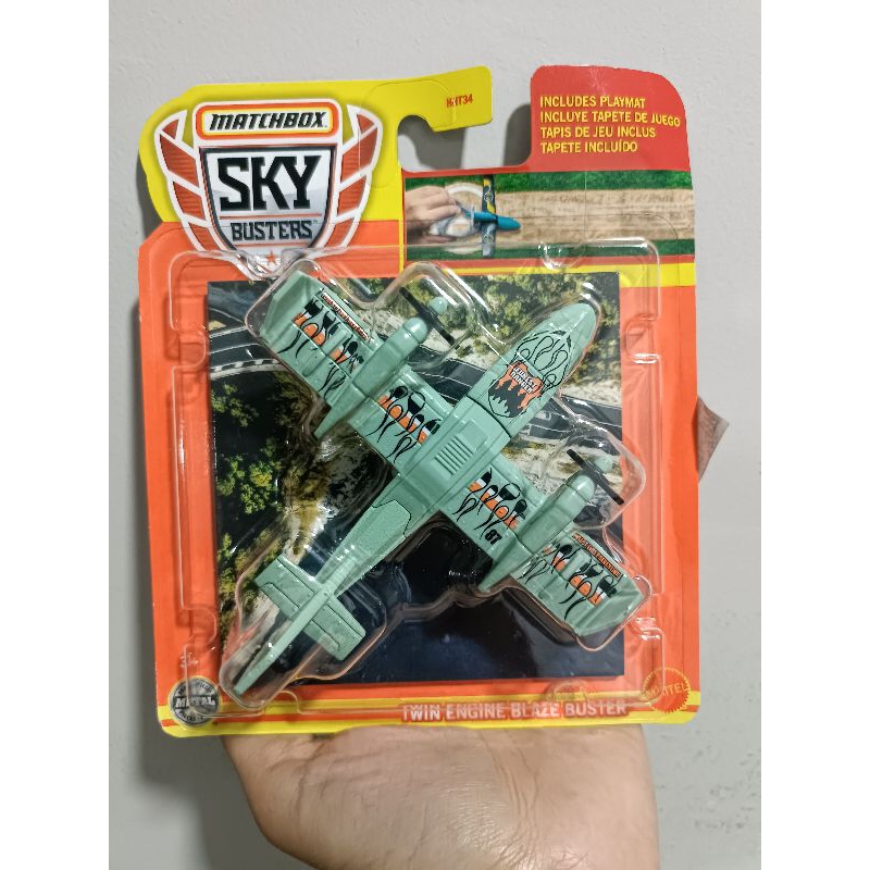 Jual Matchbox Sky Busters Diecast - Twin Engine Blaze Buster (Include ...