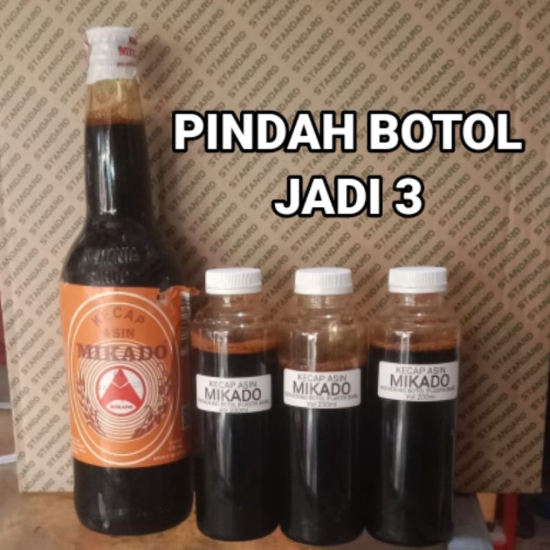 Jual MIKADO kecap asin besar asli (DI PINDAH BOTOL PLASTIK) | Shopee ...