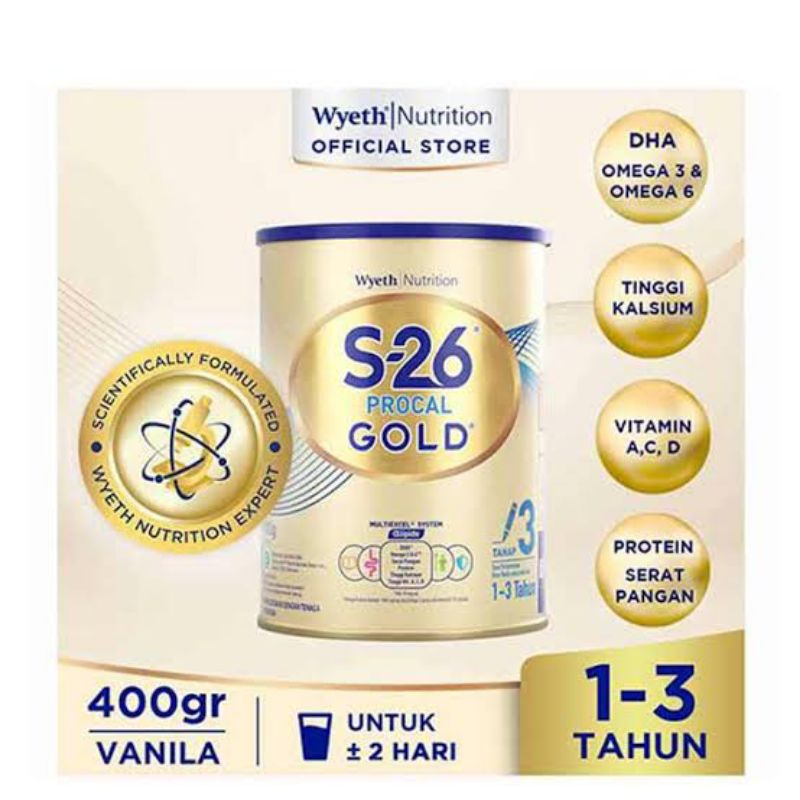 Jual New S26 Procal Tahap 3 Vanila Untuk Usia 1-3 Tahun 400 700 1400 gr ...