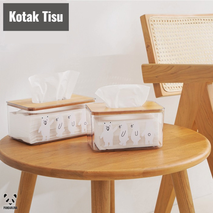 Jual Tempat Tissue Akrilik Kayu Bear / Kotak Tisu Premium Minimalis ...