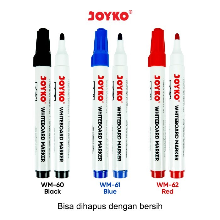 Jual Joyko Spidol Whiteboard Marker Wm Hitam Biru Merah Spidol Papan Tulis Bisa Dihapus