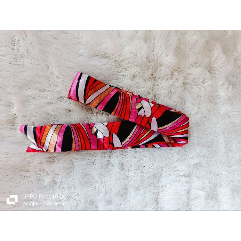 Jual Syal Scarf Ikat Gantungan Tas Aksesoris Kekinian Retro Korean ...