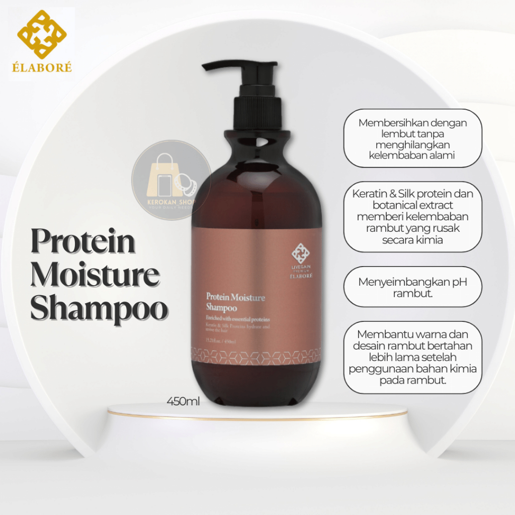 Jual Elabore Protein Moisture Shampoo 450ml | Shopee Indonesia