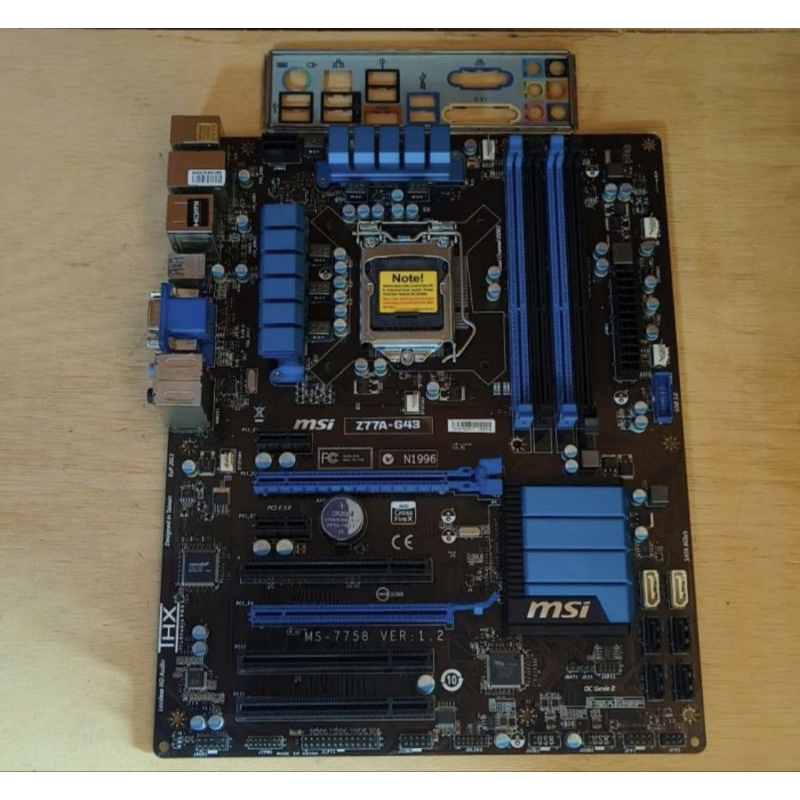 Jual MOTHERBOAD MSI Z77A-G43 , LGA 1155 PCI''EXPRES''3.0 / 4 SLOT RAM ...