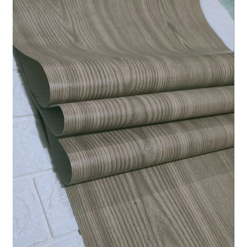 Jual WALLPAPER STICKER DINDING KAYU JATI PLITUR SERAT KAYU MUDA /KAYU ...