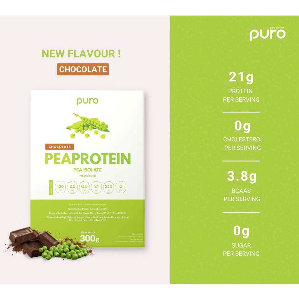 Jual Puro Pea Protein Isolate Vega Pro 300 gram Vegan Protein | Shopee ...
