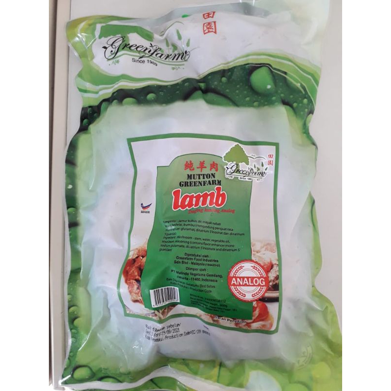 Jual DAGING KAMBING ANALOG MUTTON LAMB VEGETARIAN GREENFARM 800GR ...