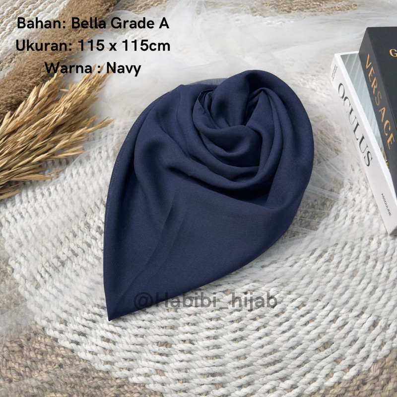 Jual Bella Square Polycotton 115 X 115 Jahit Tepi Kecil Premium 78 Warna Hijab Segi Empat ...