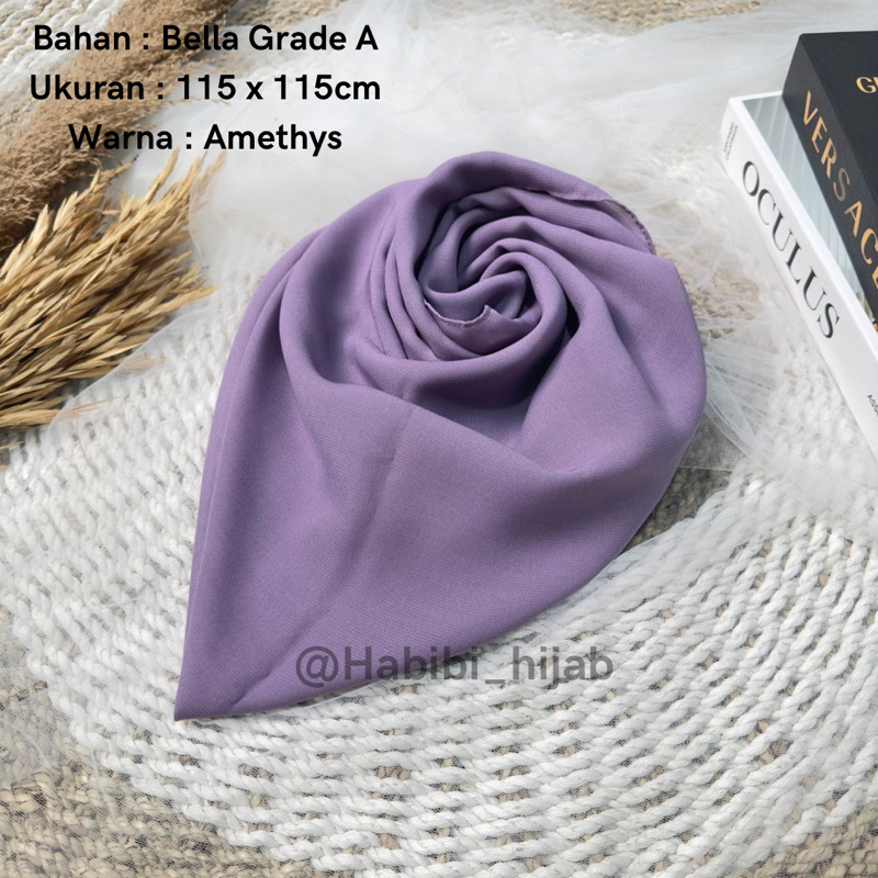 Jual Bella Square Polycotton 115 X 115 Jahit Tepi Kecil Premium 78 Warna Hijab Segi Empat ...
