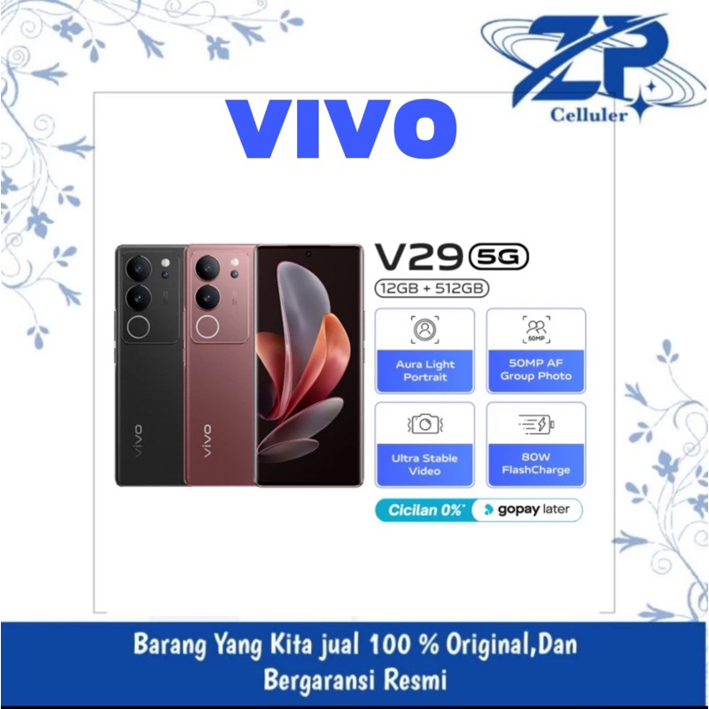 Jual VIVO V29 5G RAM 12GB/ROM 512GB GARANSI RESMI | Shopee Indonesia