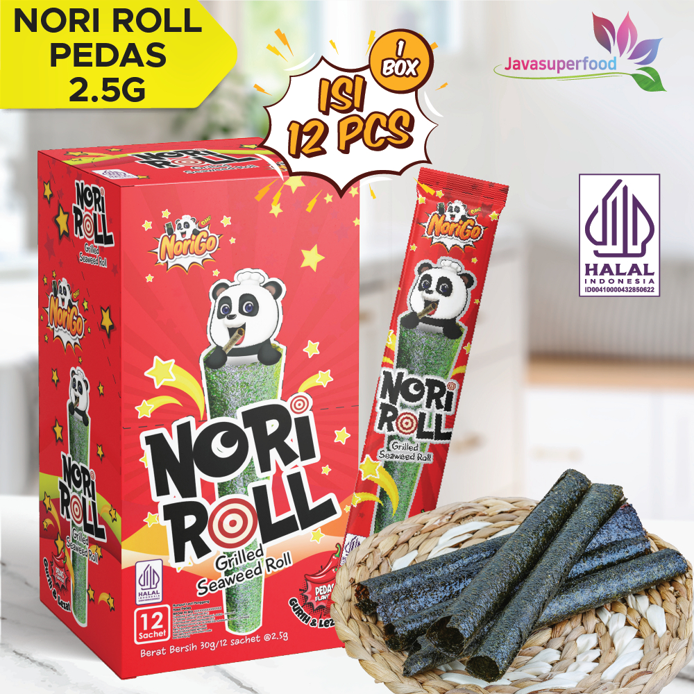 Jual Snack Nori Roll Grilled Seaweed Roll 1 box isi 12Pcs / Snack ...