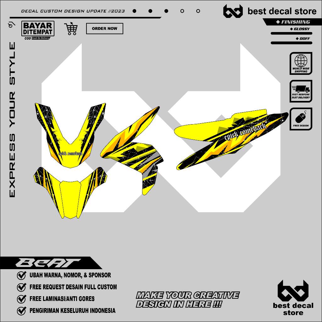 Jual Decal Beat Street New 2021 2022 2023 Full Body Stiker 2020 Racing ...