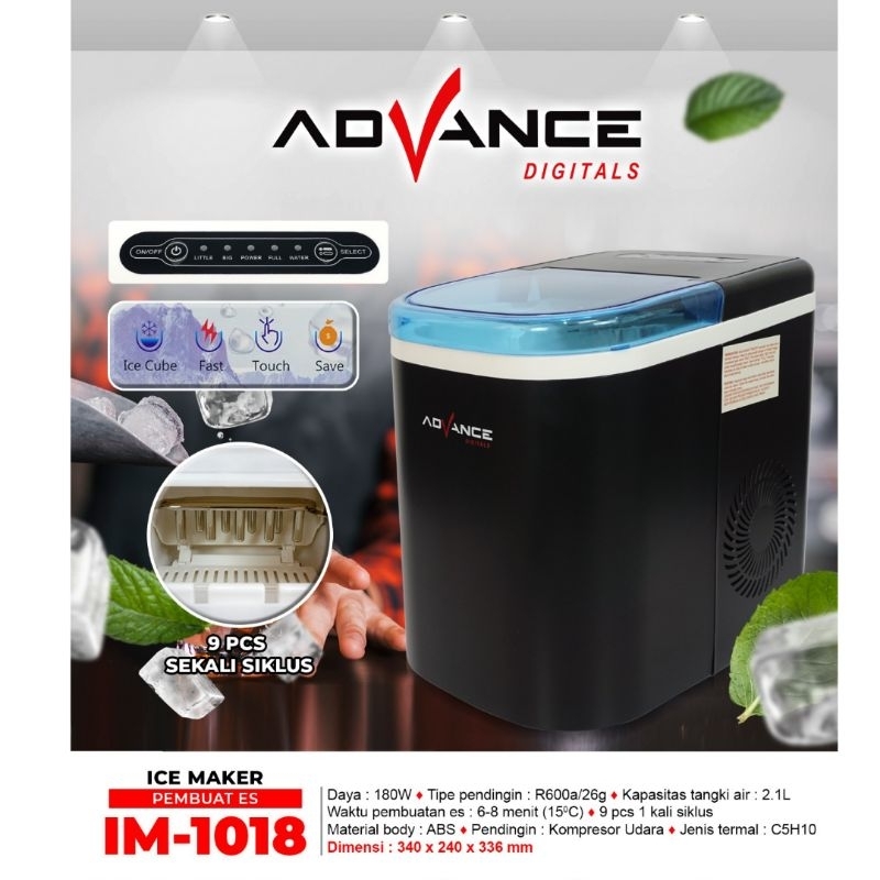 Jual ADVANCE ICE MAKER / MESIN PEMBUAT ES IM-1018 KAPASITAS TANGKI AIR ...
