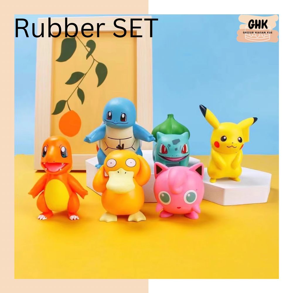 Jual Topper Pokemon Set Hiasan Kue Pokeball Pikachu Cake Decoration PVC ...