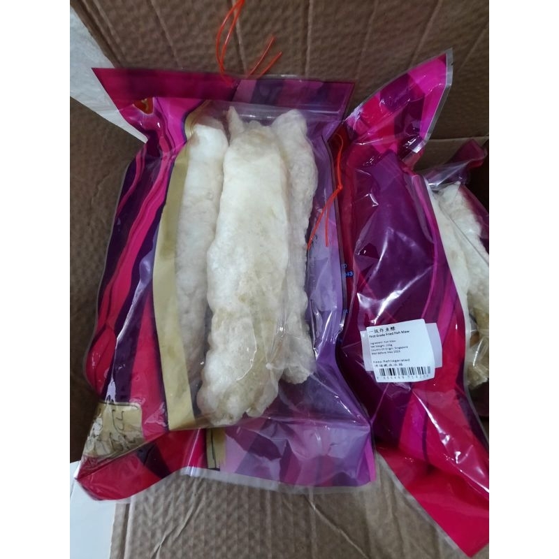 Jual Import Singapore Fried Fish Maw (He pio/Perut Ikan Kering)100g ...