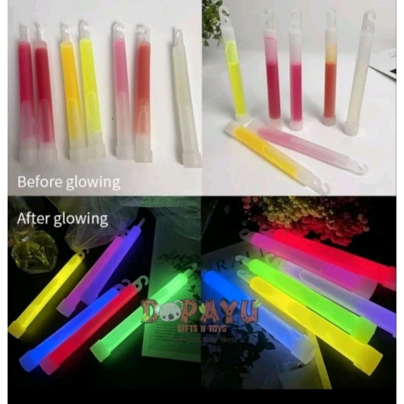 Jual GLOW STICK KALUNG Tongkat Fosfor 6 inch LIGHT STICK NYALA Dijual ...