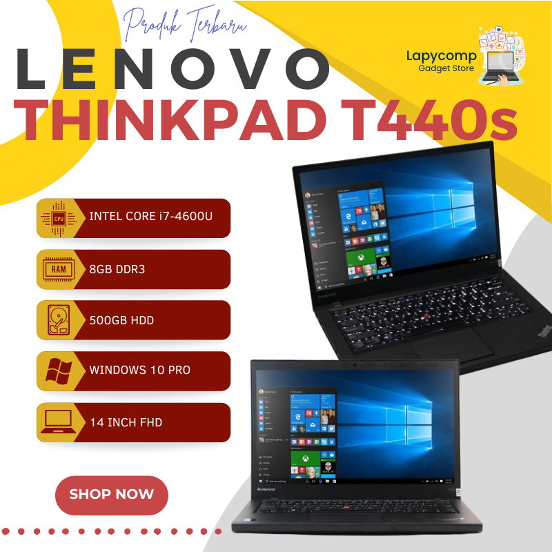 Jual SALE LAPTOP LENOVO THINKPAD T440S CORE I7-4600 RAM 8GB HDD 500GB ...