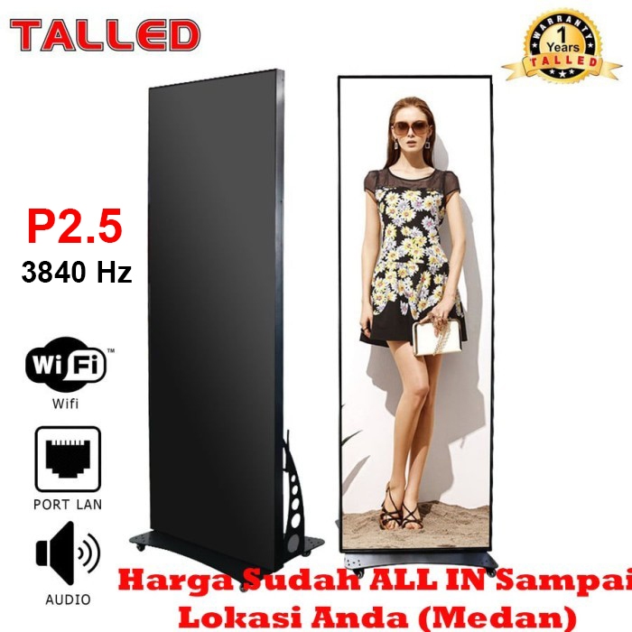 Jual LED VIDEOTRON INDOOR DISPLAY STANDING BANNER P2.5 TALLED | Shopee ...