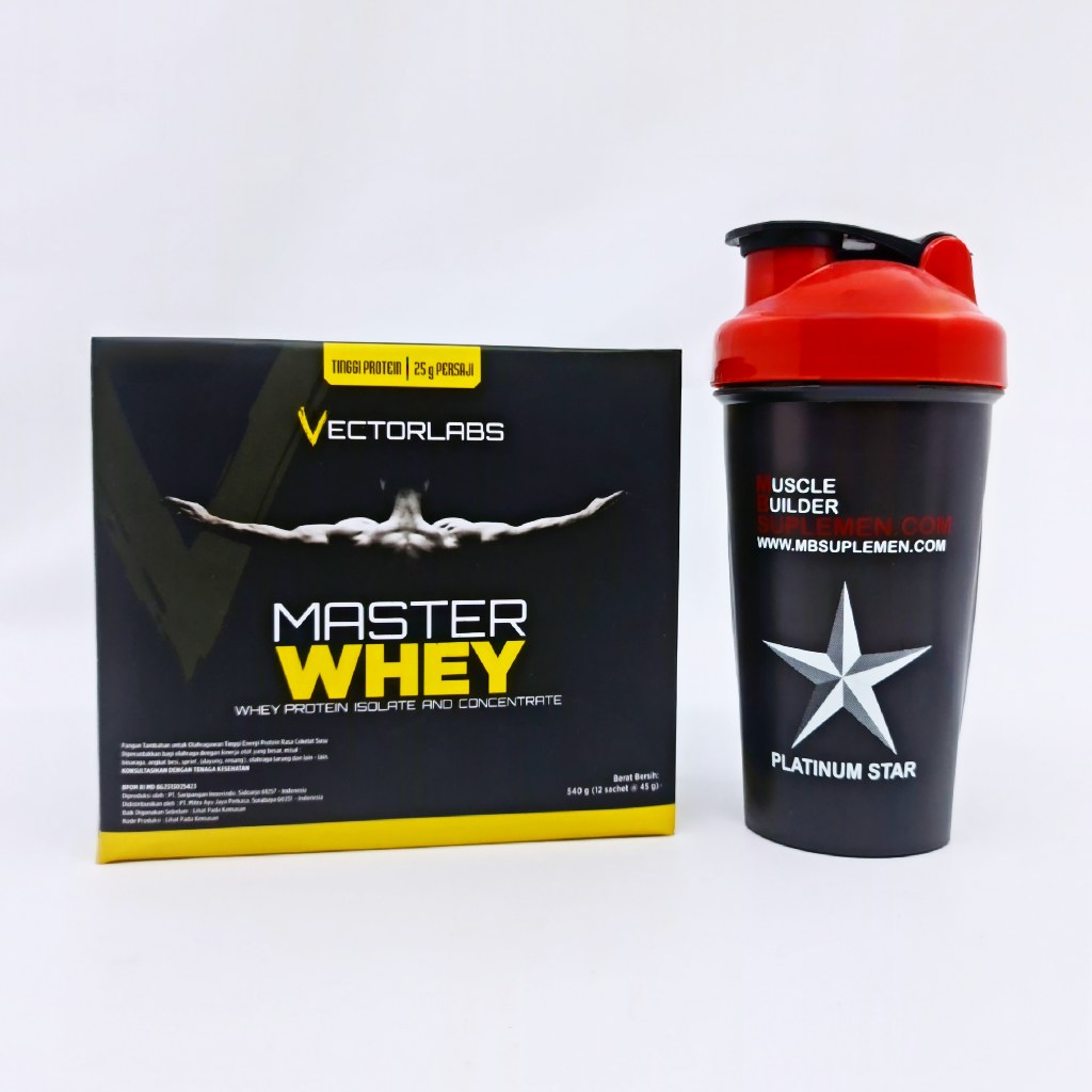Jual Master Whey Vectorlabs 12 sachet 1 BOX KOTAK saset sachets Protein ...
