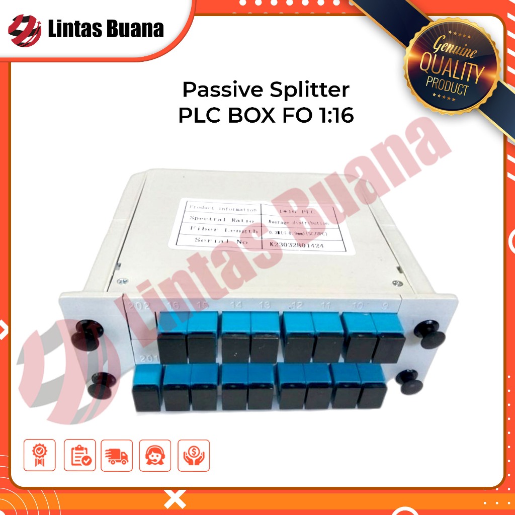 Jual BOX Passive Splitter PLC 1:16 Pasif Spliter BOX FO FTTH SC UPC ...
