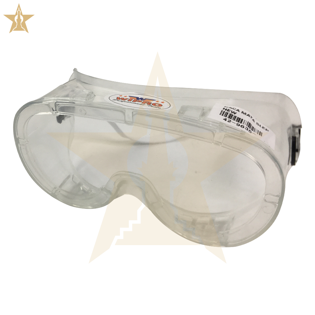 Jual Wipro Google Safety Kacamata Safety Putih Bening Anti Fog Kabut ...