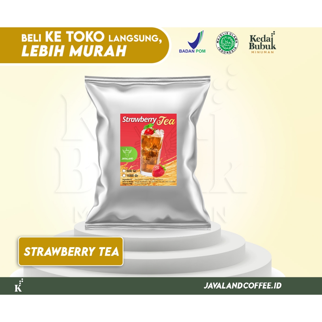 Jual Javaland Bubuk Minuman Rasa Strawberry Tea / Teh 1Kg - Regular ...