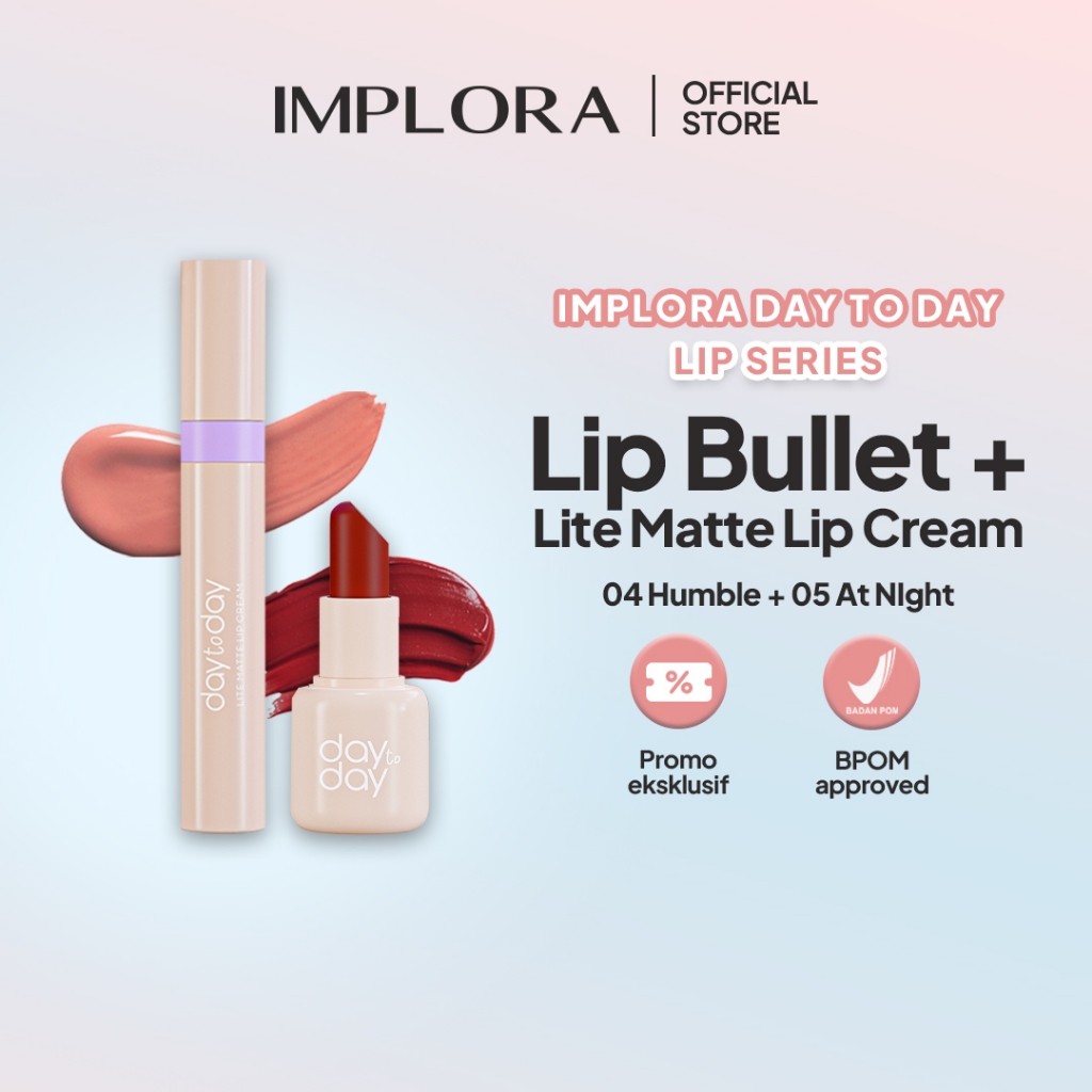Jual Implora Day to Day Lip Series - Lip Bullet x Lite Matte Lip Cream ...