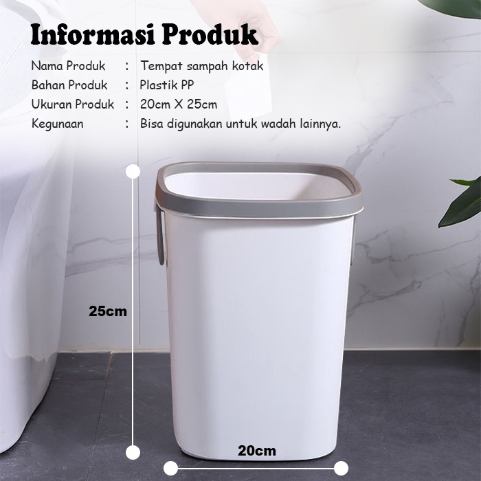 Jual Tempat Sampah Minimalis Tong Sampah Bentuk Kotak Multifungsi Bisa ...