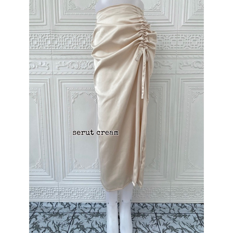 Jual ROK SERUT SATIN ROK SASI SKIRT ROK KOREA TERLARIS | Shopee Indonesia