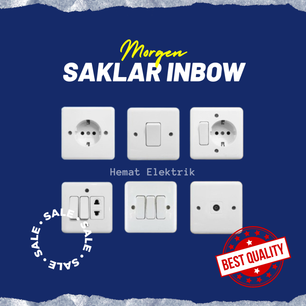 Jual Stop Kontak Saklar Lampu Tanam Dinding Engkel Seri Inbow IB Morgen ...