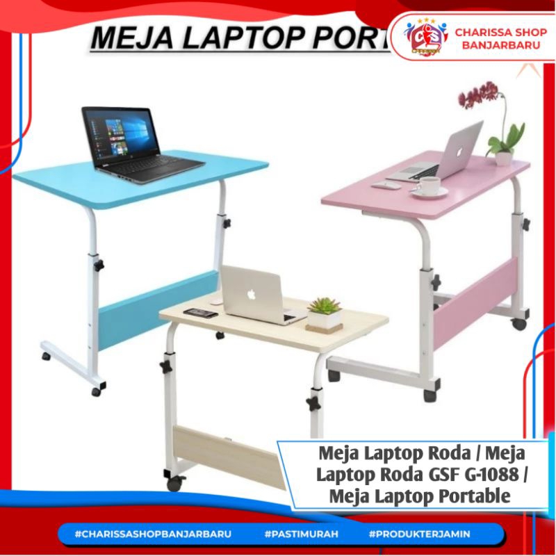 Jual Meja Laptop Roda Portable / Meja Belajar Roda / Meja Kantor ...