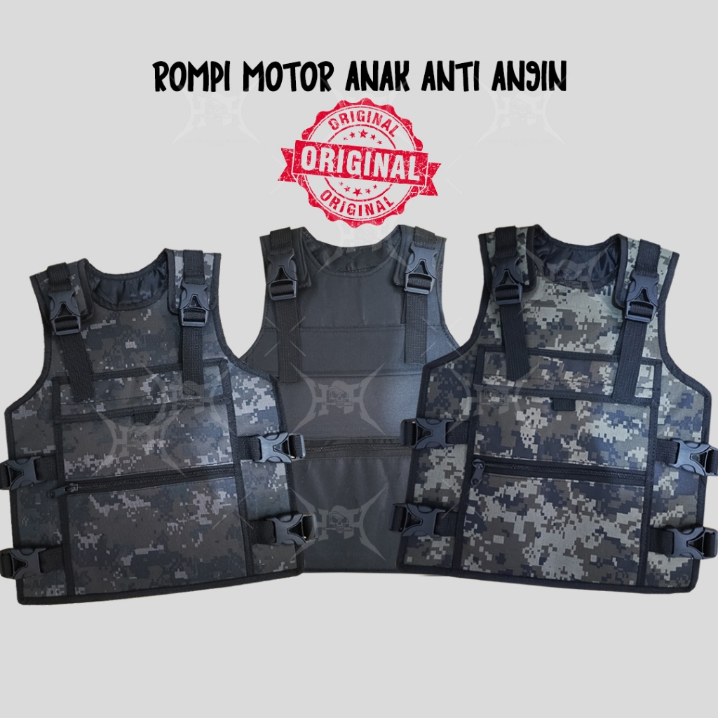 Jual rompi anak pelindung dada rompi anak anti angin usia 4-9 tahun ...