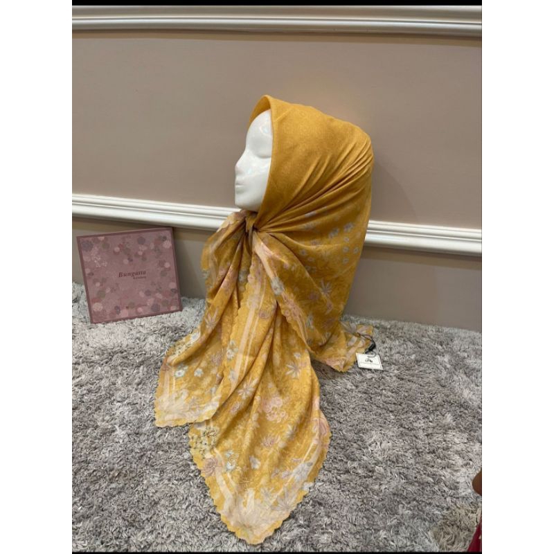 Jual Hijab bungatta kerudung printing motif bunga D box series | Shopee ...