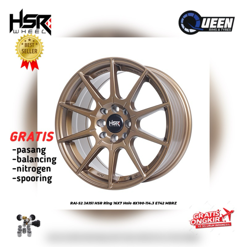 Jual VELG RACING KOLABORASI AKBAR RAIS RAI S2 R16 untuk mobil agya, ayla, sigra, calya, avanza ...