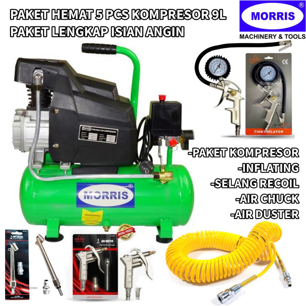 Jual Kompresor Morris 1 hp Air Compressor Morris 1hp 24 liter 750watt ...