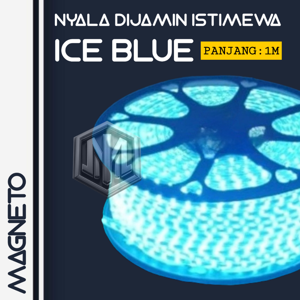 Jual Lampu Led Strip ICE BLUE 1 Meter AC 220V BIRU ES Stripled Selang ...