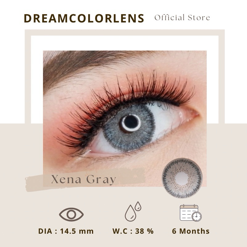 Jual EYEMAZING Softlens - XENA Gray / Grey / Abu Normal Minus Beda ...
