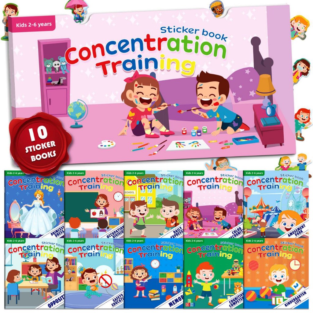 Jual [Edu] Sticker Book Concentration Training Safety Education Buku ...