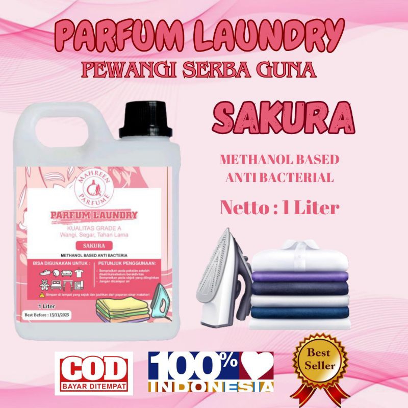 Jual Parfum Laundry Sakura Grade A Tahan Lama- Parfum Serbaguna 1Liter ...