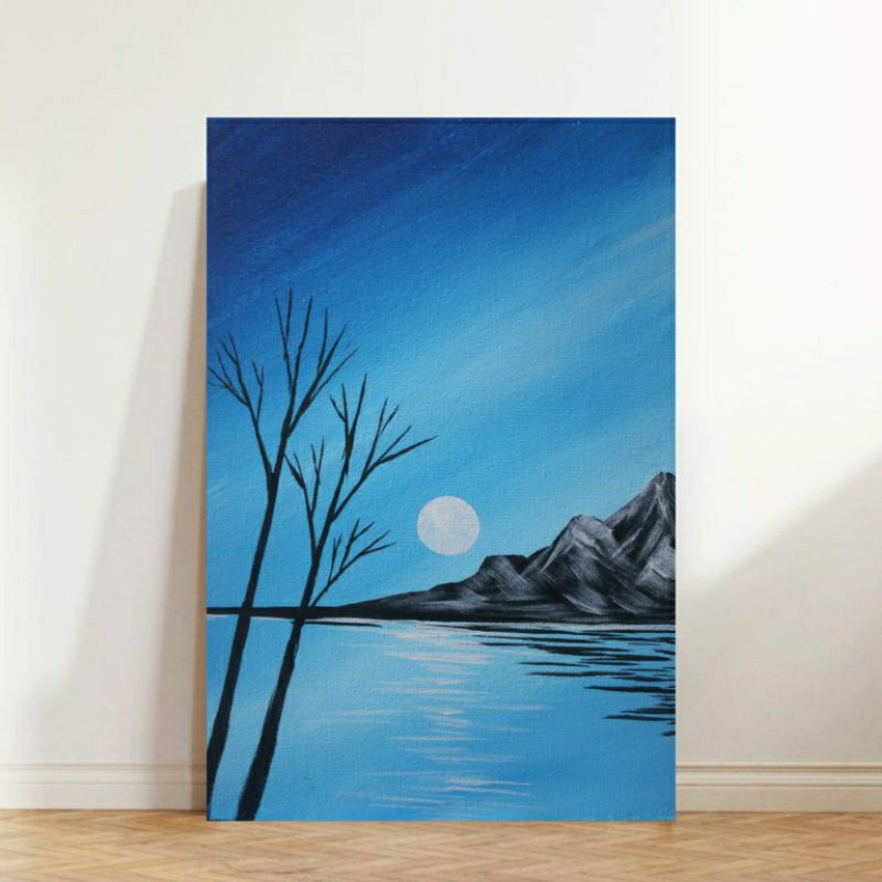 Jual Lukisan Kanvas Aesthetic 20x30 - handmade (BUKAN printing ...