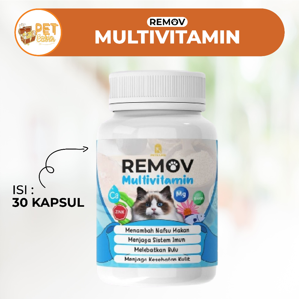 Jual REMOV MULTIVITAMIN KUCING 30 KAPSUL // VITAMIN KUCING | Shopee ...