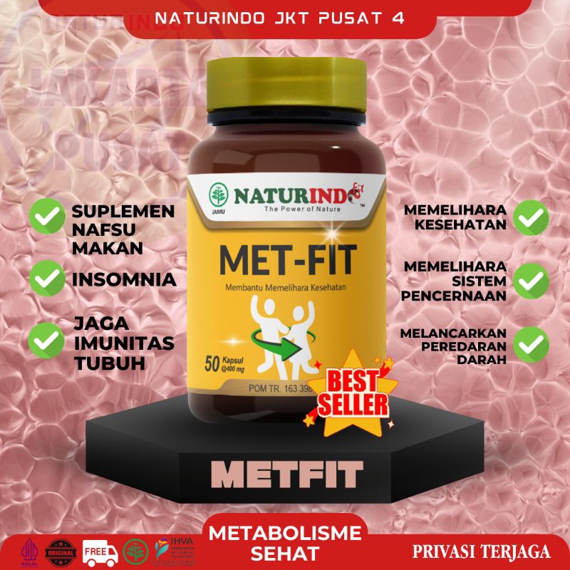 Jual Naturindo Metfit Vitamin Daya Tahan Tubuh Suplemen Obat Penambah ...