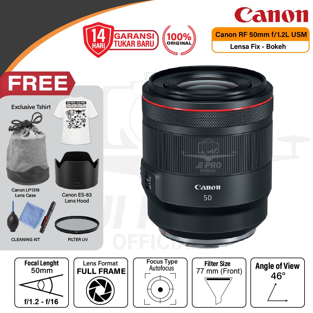 Jual Canon RF 50mm f1.2L USM Lens Fix Bokeh 50 mm f1.2 L USM Original | Shopee Indonesia