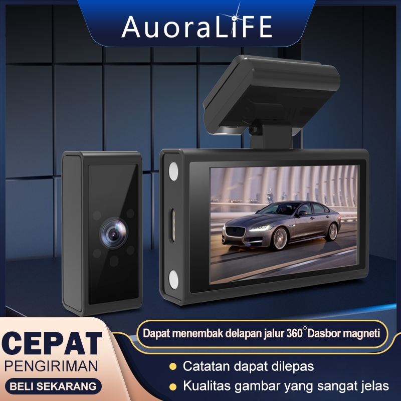 Jual AuoraLife 3.15 inci 3-in-1 depan dan belakang cakupan penuh kamera ...